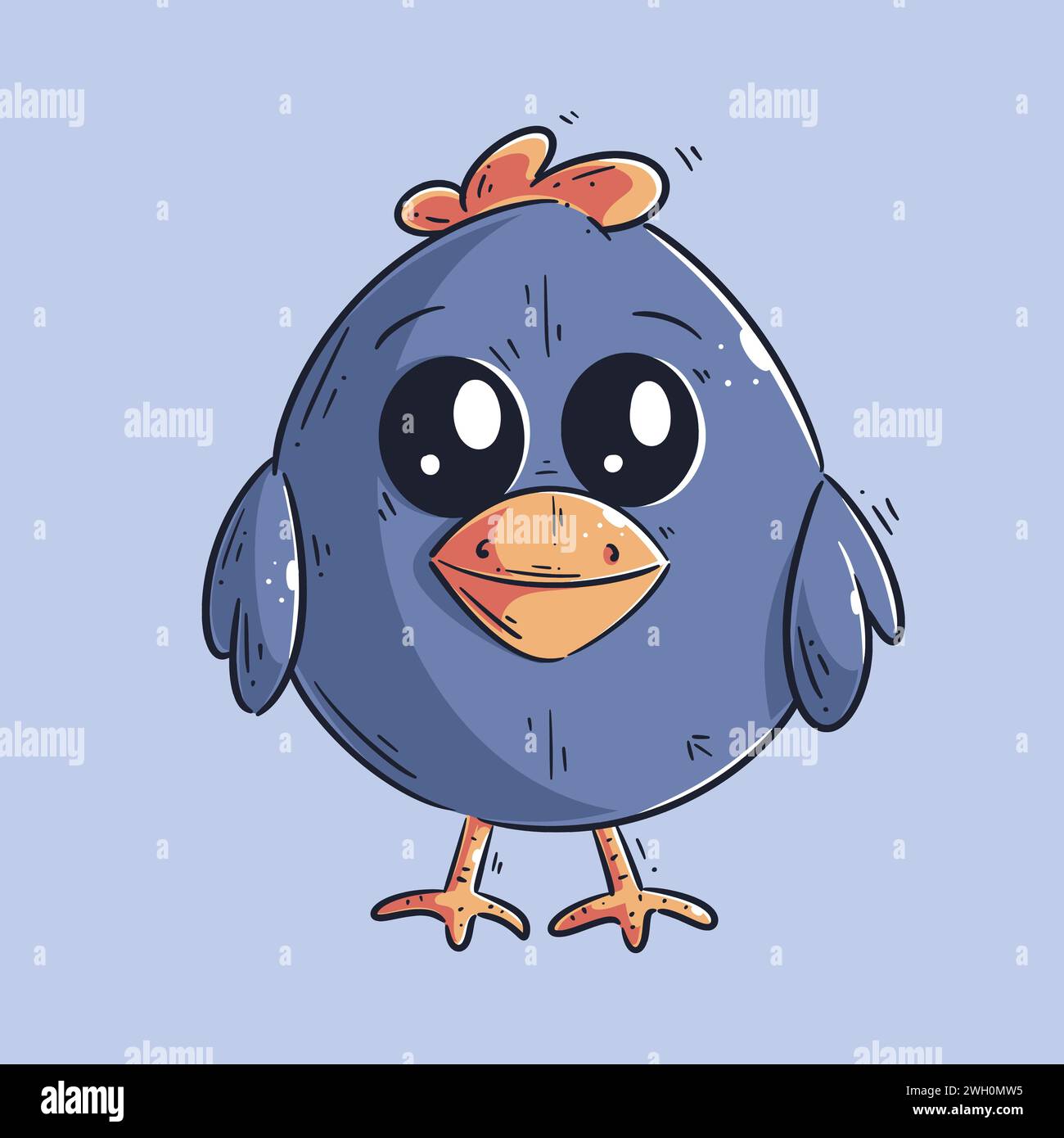 Cute bird standing cartoon style vector Stock Vector Image & Art - Alamy