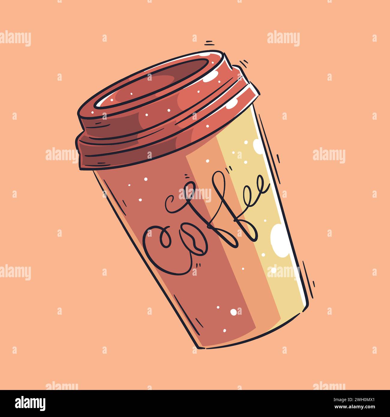 Disposable cup icon drawn Stock Vector Images - Alamy