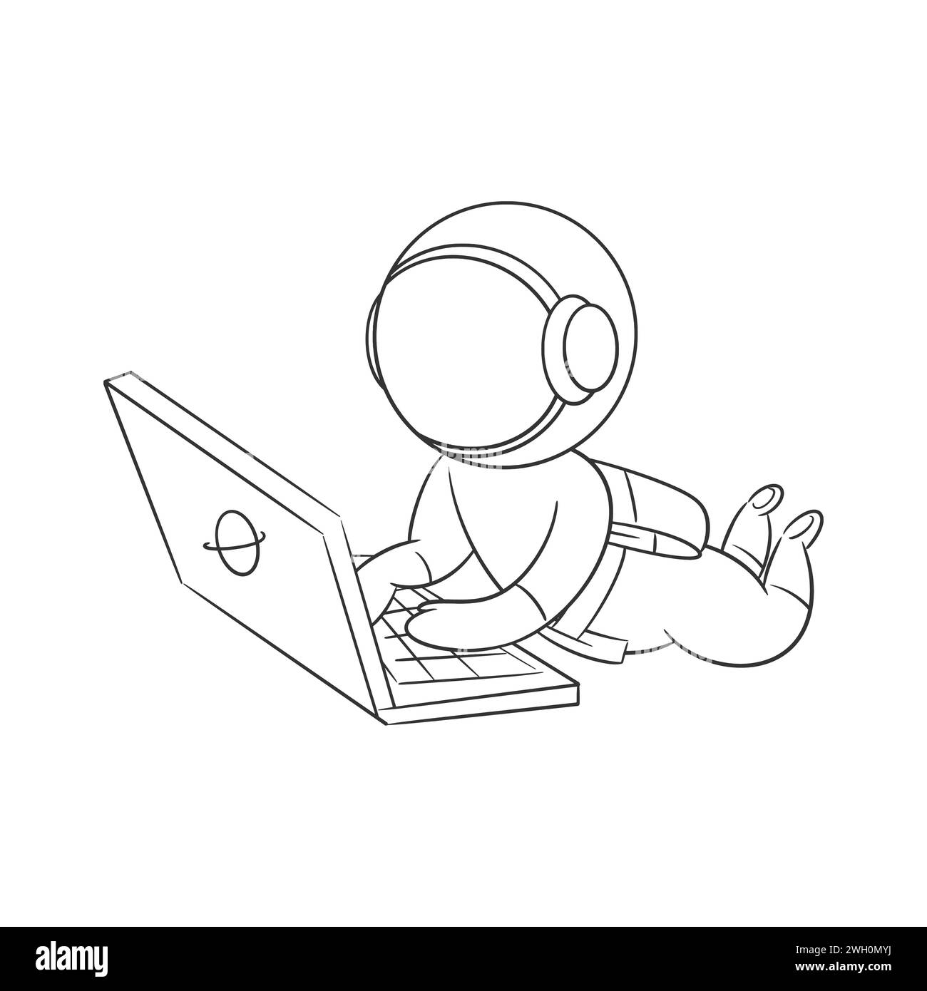 Astronaut spaceman working space Cut Out Stock Images & Pictures - Alamy