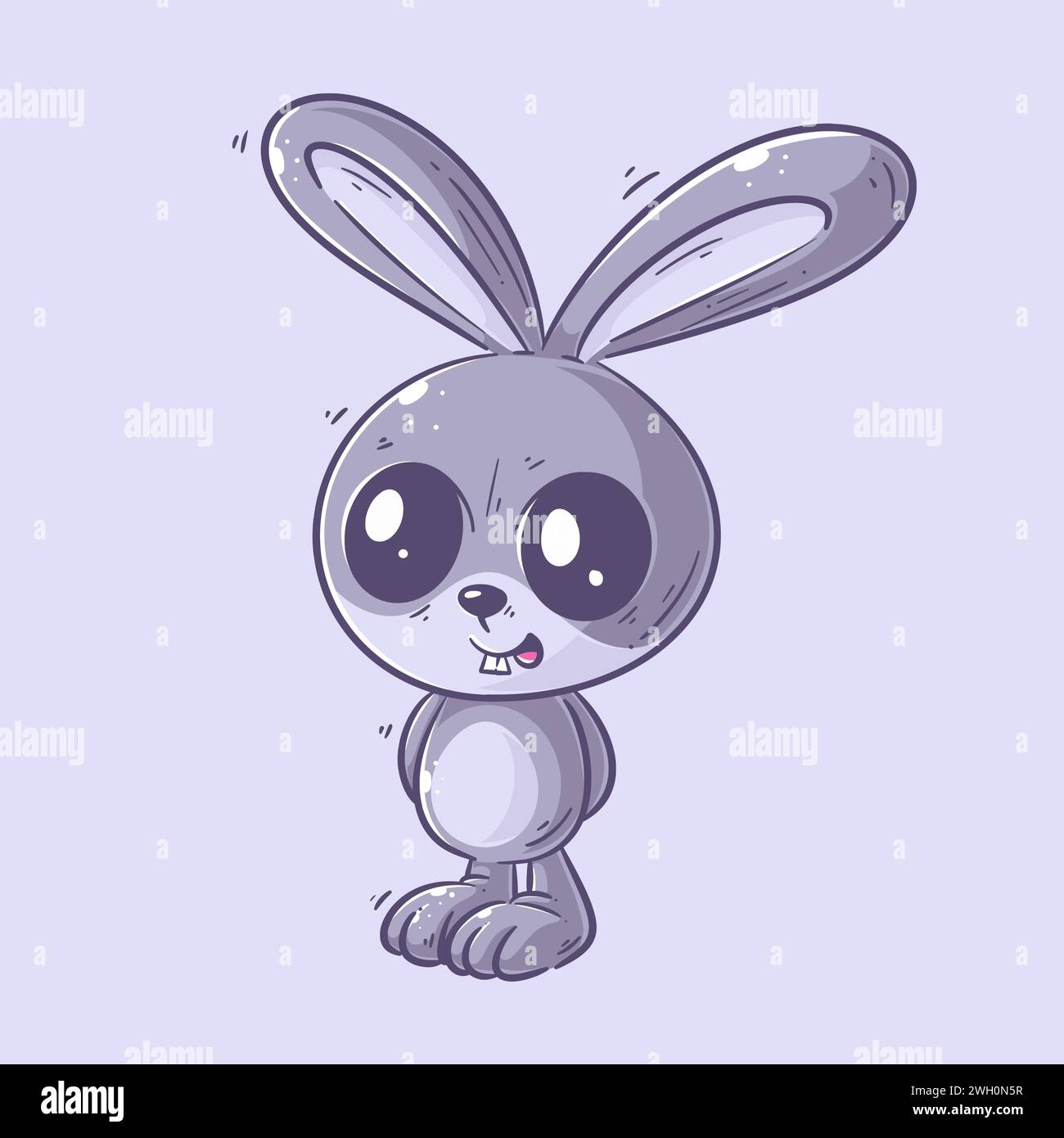 Cute rabbit standing Stock Vector Images - Alamy