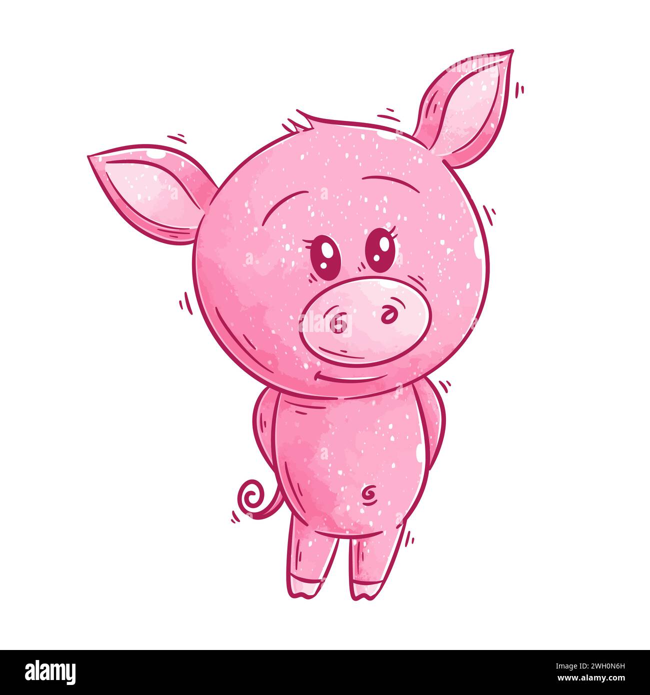 Cute pig standing cartoon vector Stock Vector Image & Art - Alamy