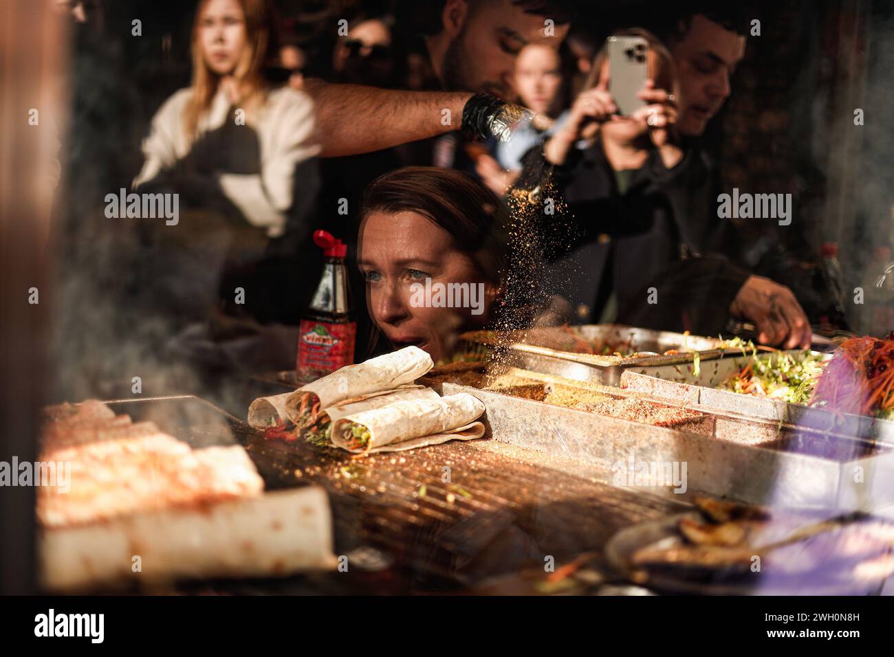 A restaurant serving one of Turkey's most famous dishes, fish bread ...