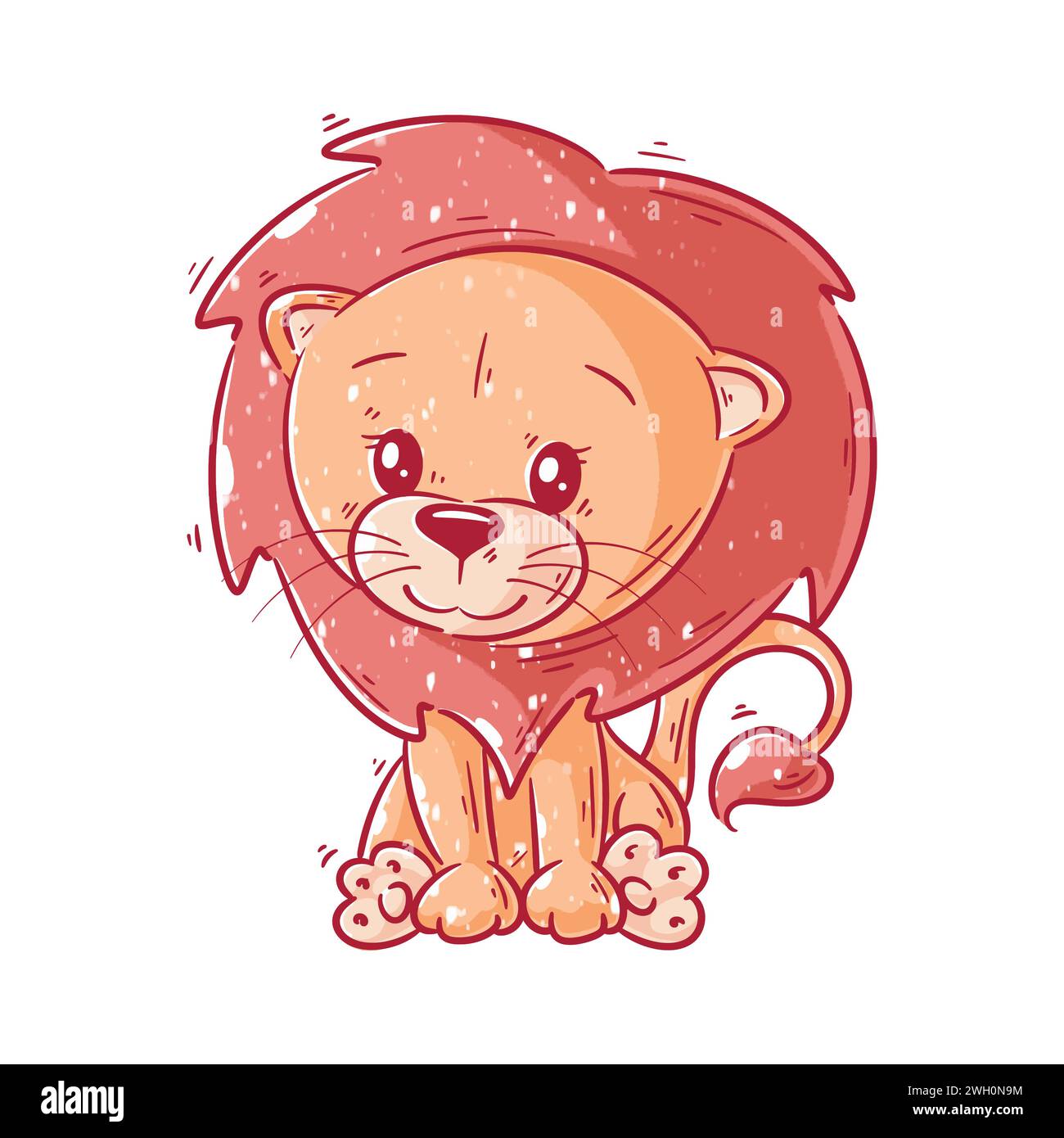 Cute lion portrait cartoon Cut Out Stock Images & Pictures - Alamy