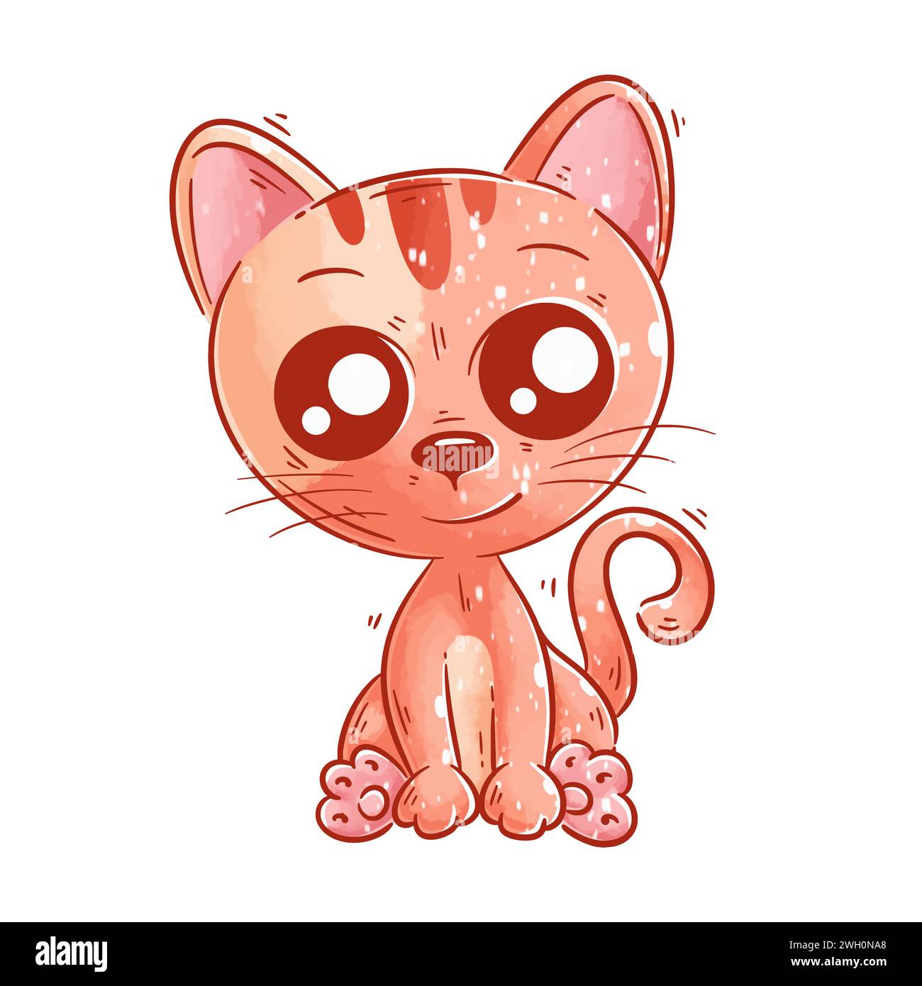 Cute kitten sitting cartoon vector Stock Vector Image & Art - Alamy