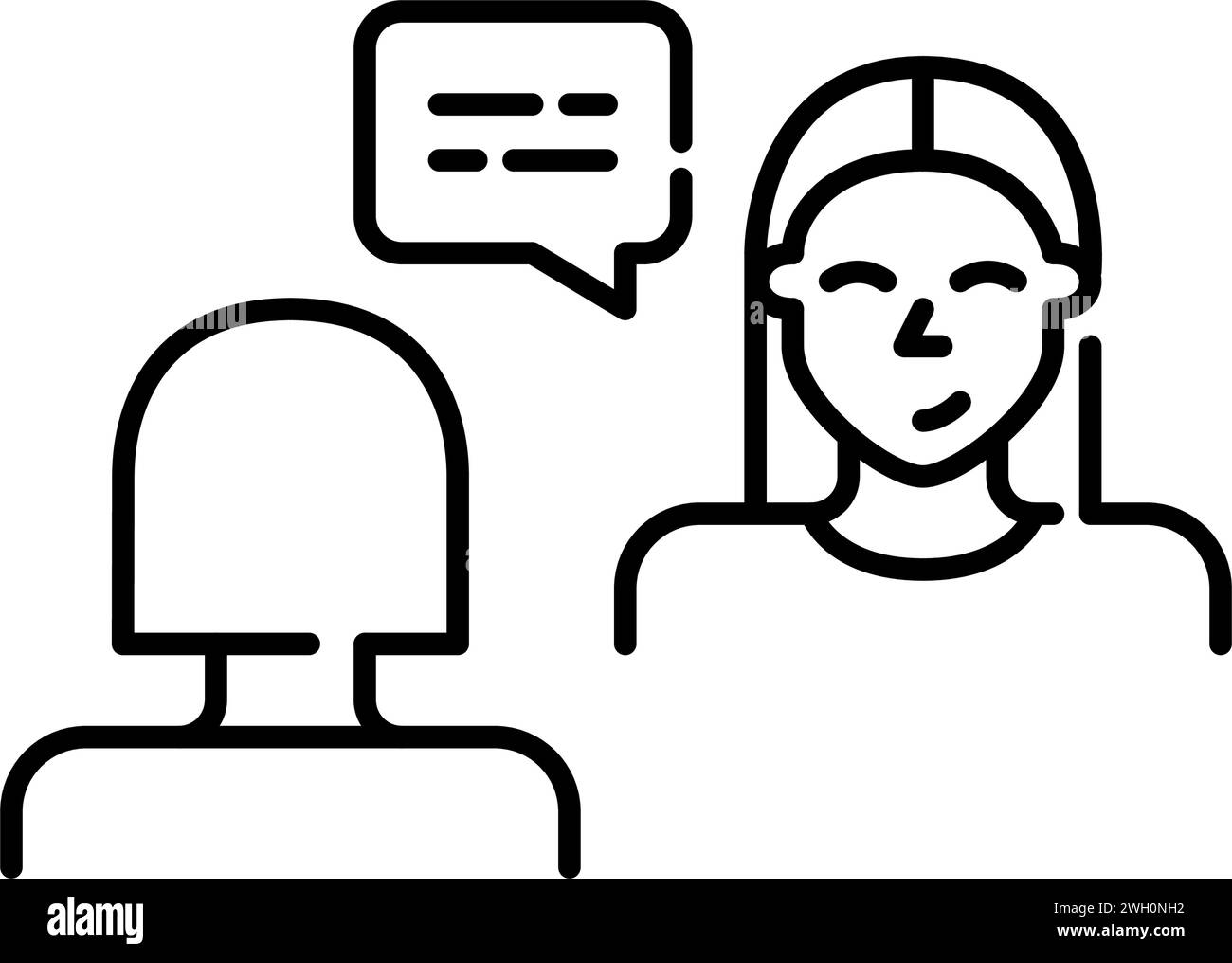 Businesswoman smiling interview candidate Stock Vector Images - Alamy