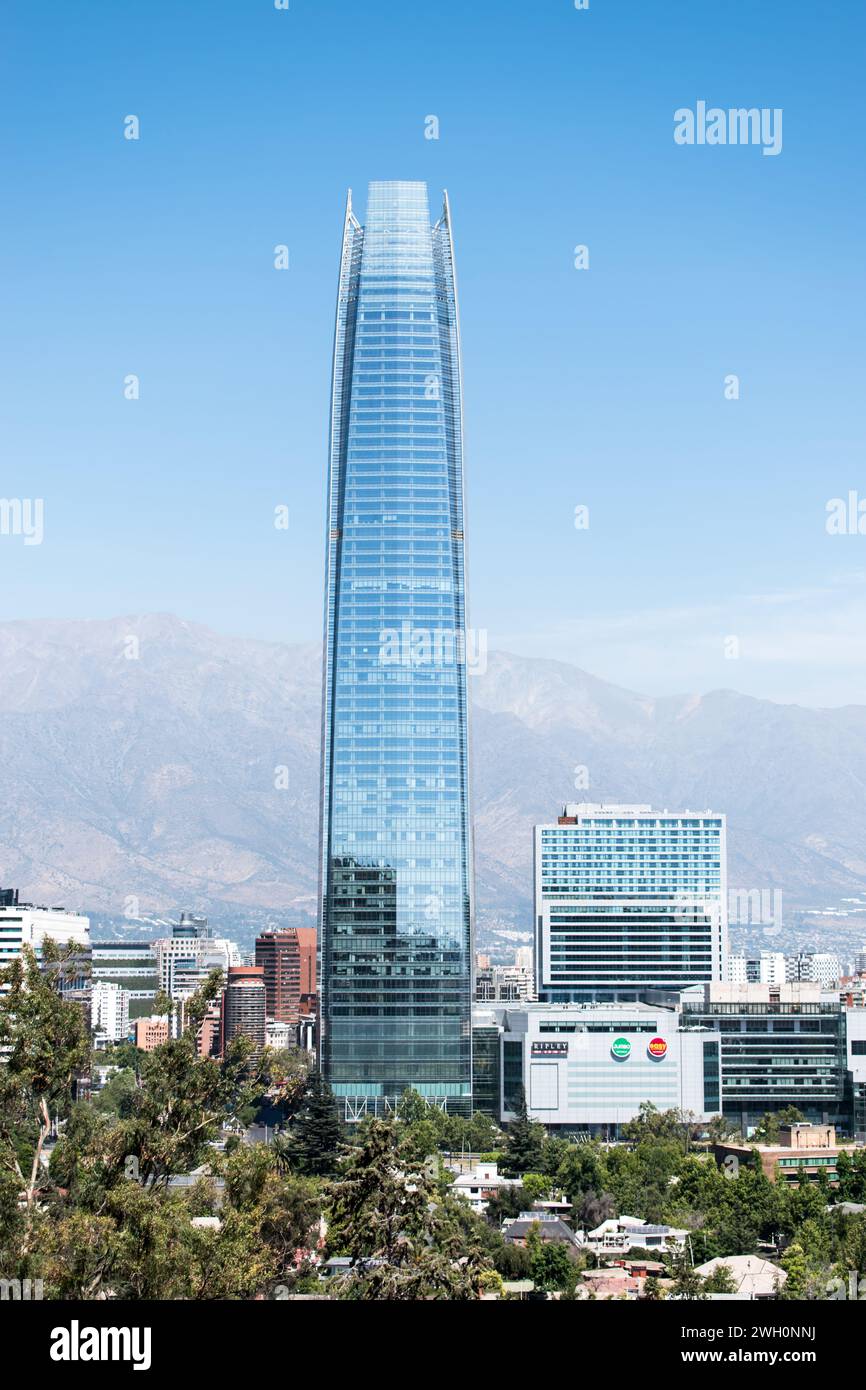 Costanera Tower, Chile's most iconic building, stands out in the ...