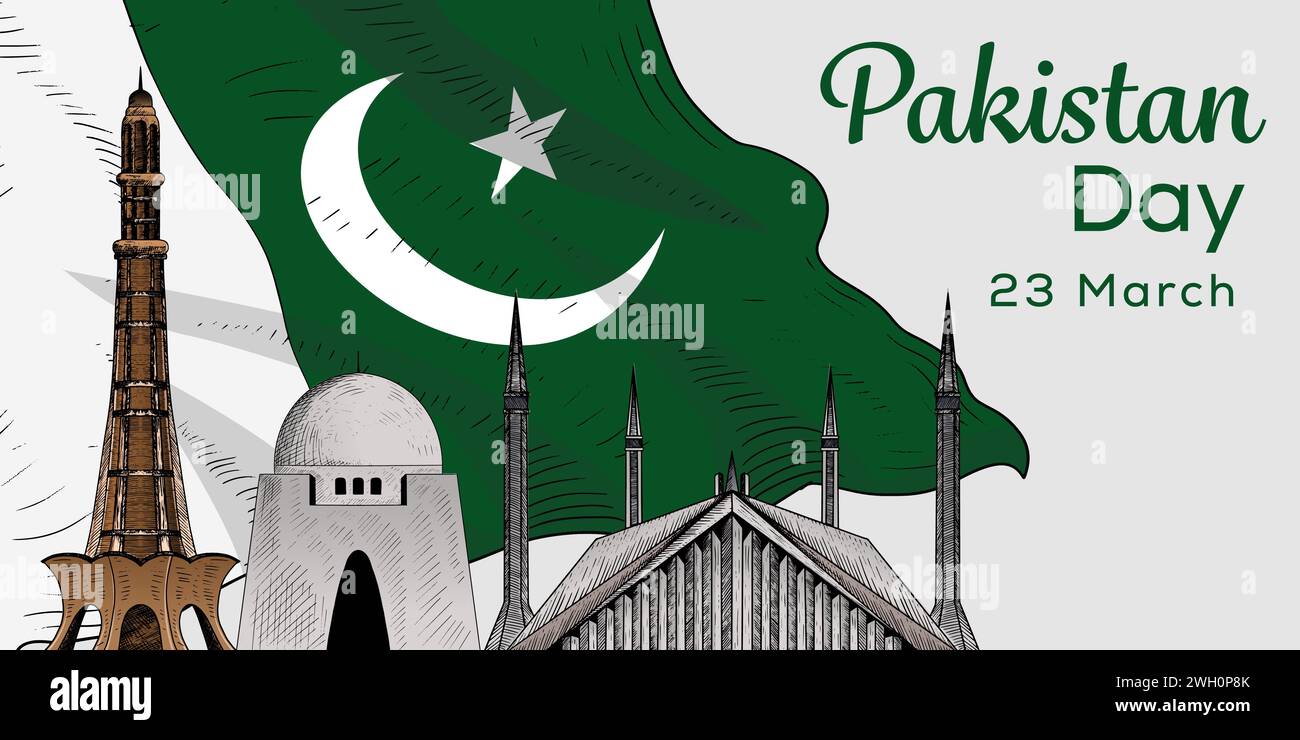 Islamabad monument pakistan illustration Stock Vector Images - Alamy