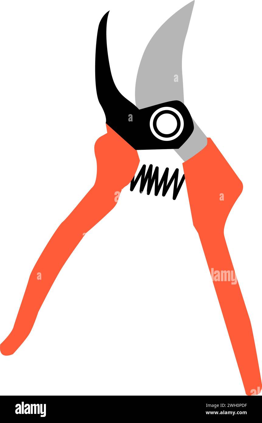 Gardening scissor icon. Pruning scissors sign. Secateurs pruner symbol ...