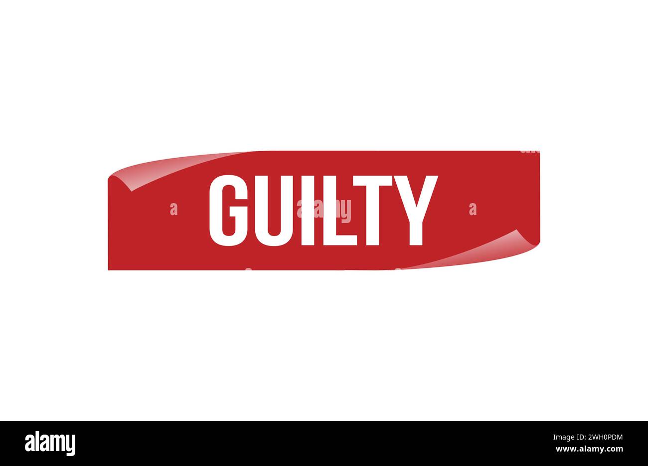 Red banner guilty on white background Stock Vector Image & Art - Alamy