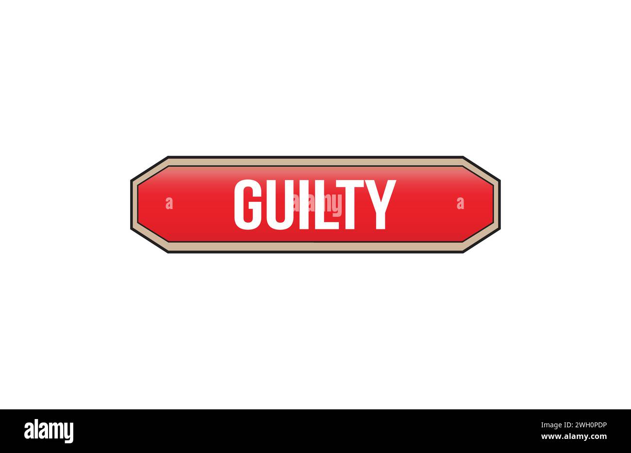 Red banner guilty on white background Stock Vector Image & Art - Alamy