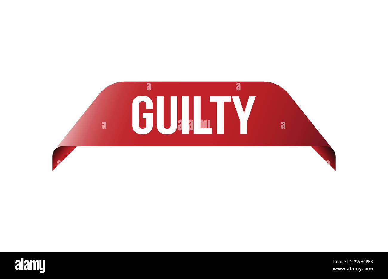 Red banner guilty on white background Stock Vector Image & Art - Alamy