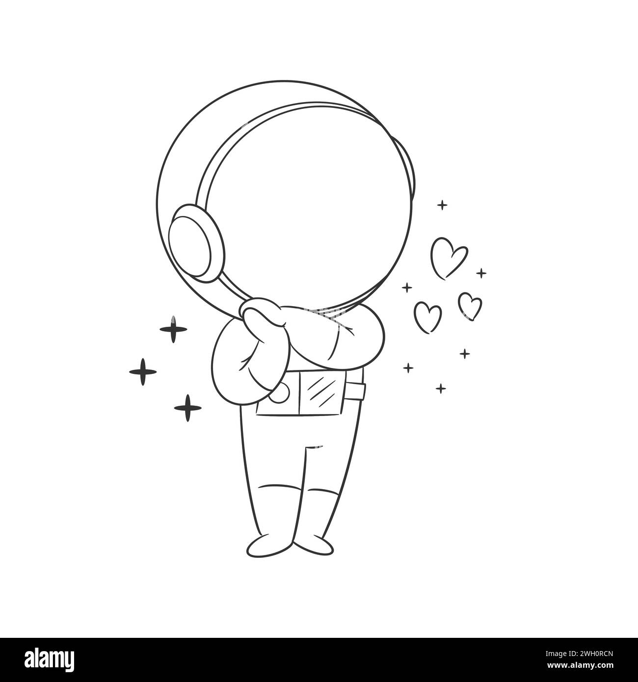 Cartoon astronaut in space spaceman rocket Cut Out Stock Images ...