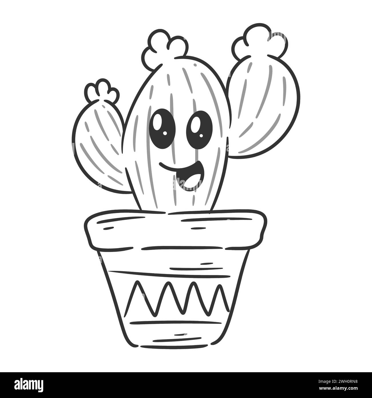 Fresh happy laughing green cartoon Black and White Stock Photos ...