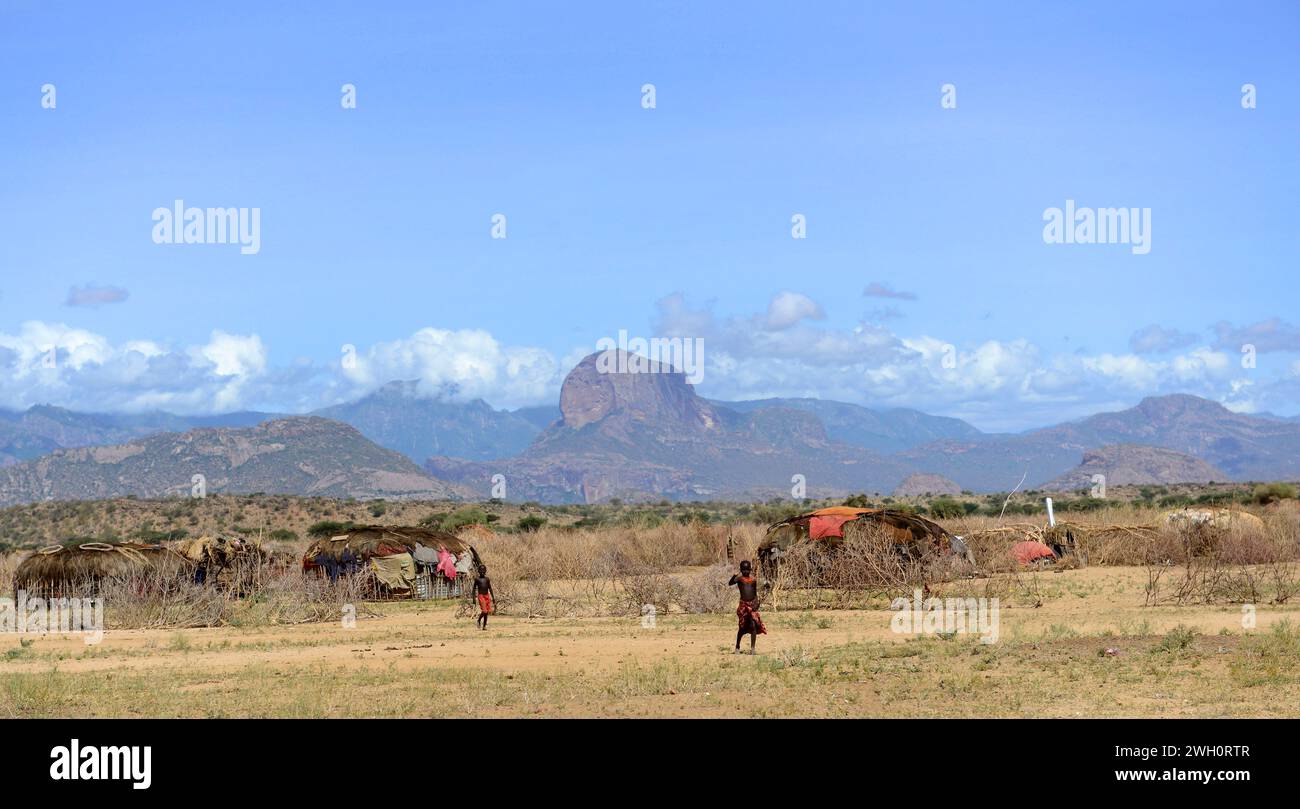 Beautiful landscapes in the Ngurunit region in northern Kenya Stock ...