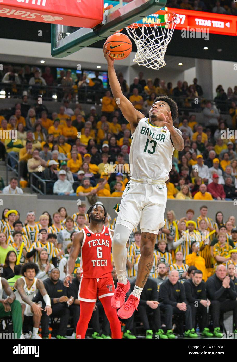 Waco, Texas, USA. 6th Feb, 2024. Baylor Bears guard Langston Love (13 ...