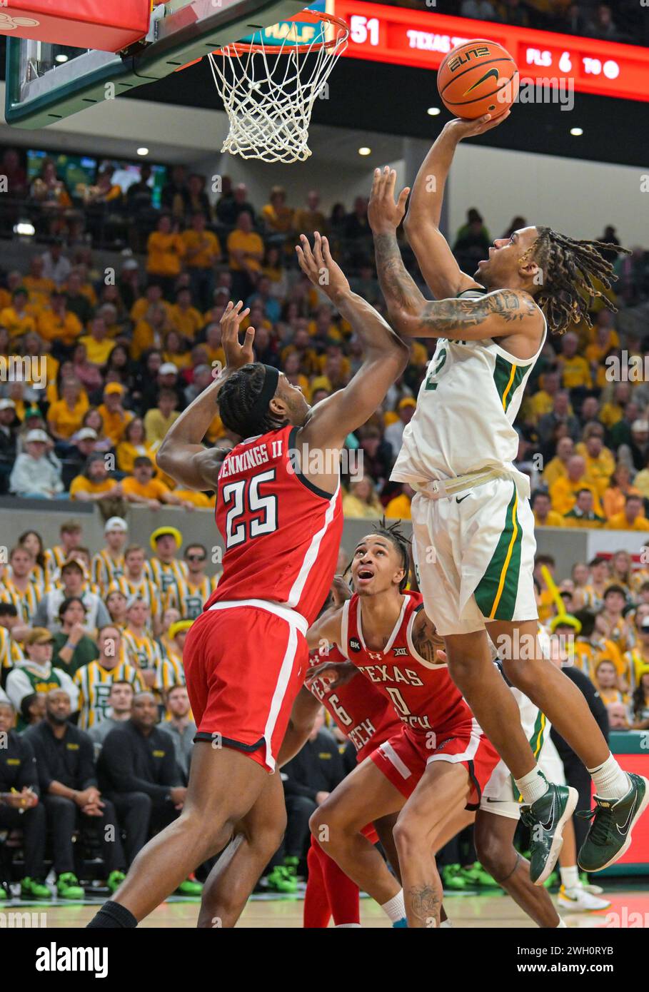 Waco, Texas, USA. 6th Feb, 2024. Baylor Bears guard Jayden Nunn (2 ...