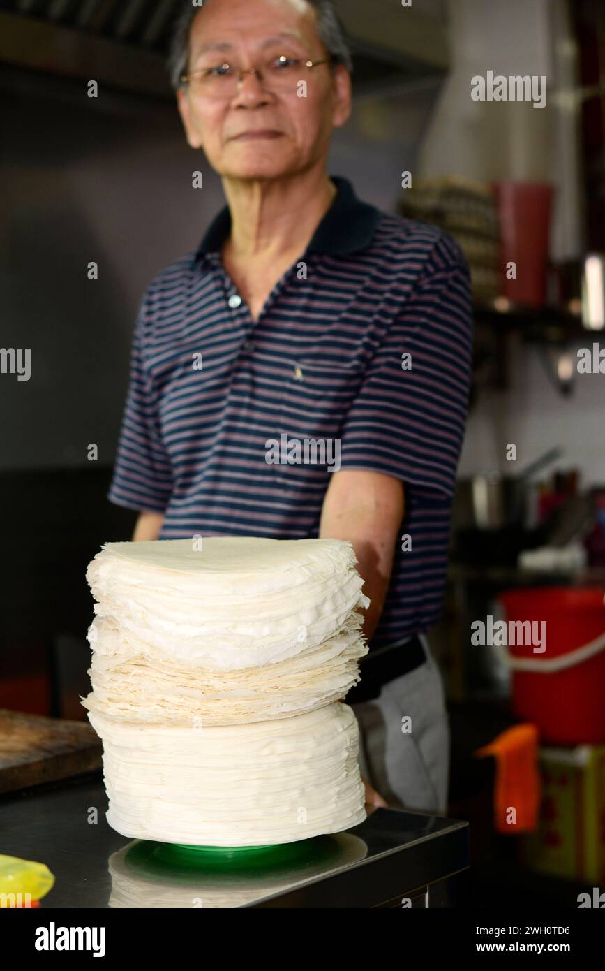 Pile of popiah skin hi-res stock photography and images - Alamy
