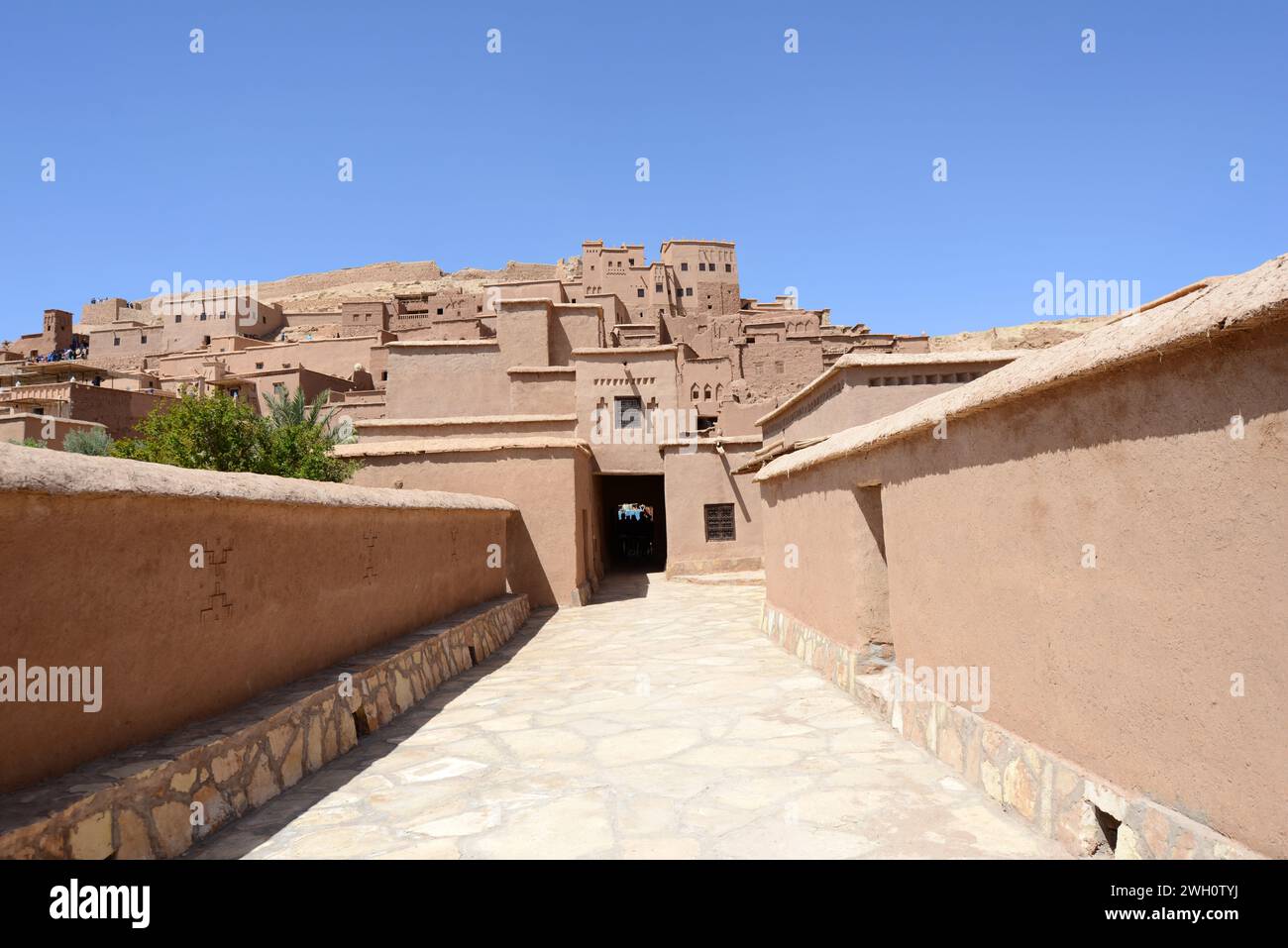 The fortified village of Ksar of Ait-Ben-Haddou in Morocco Stock Photo ...