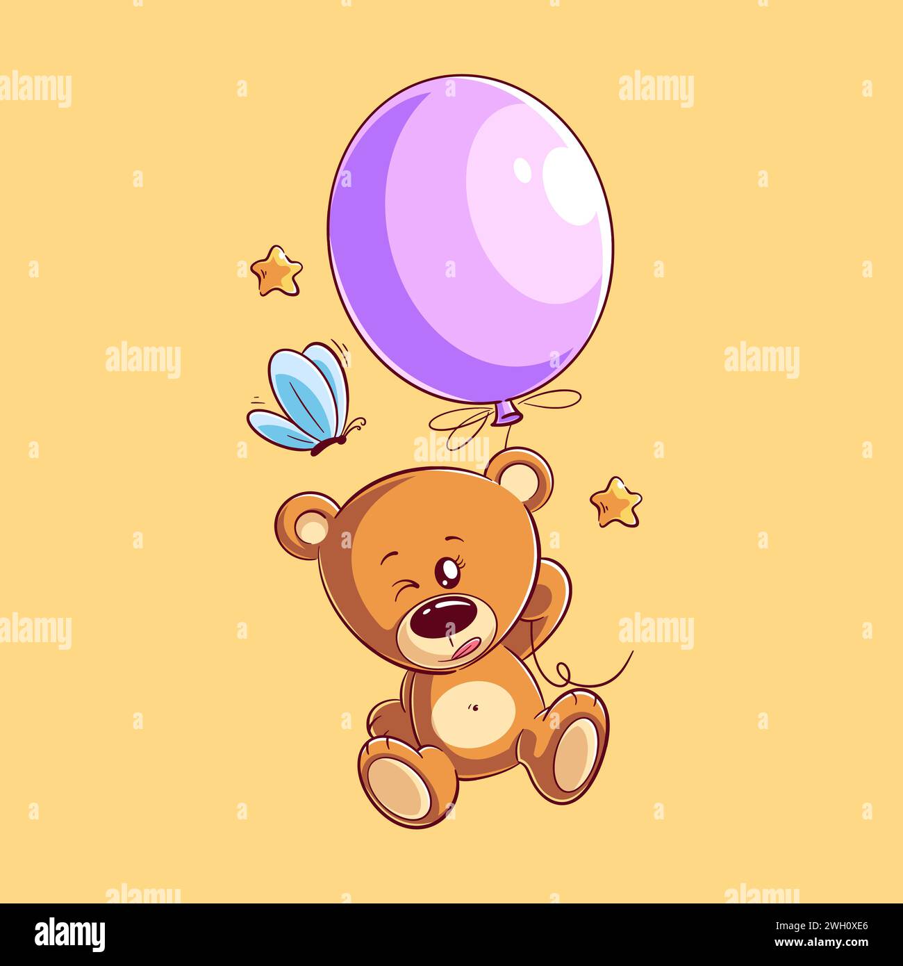 Flying bear Stock Vector Images - Alamy
