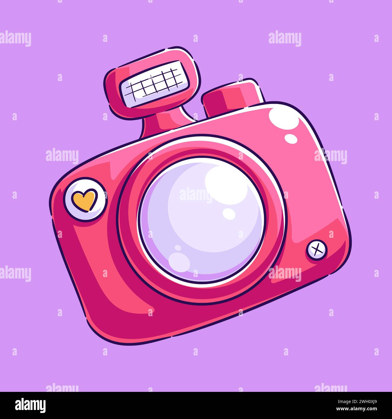 Hand drawn style camera design for coloring Stock Vector Image & Art ...