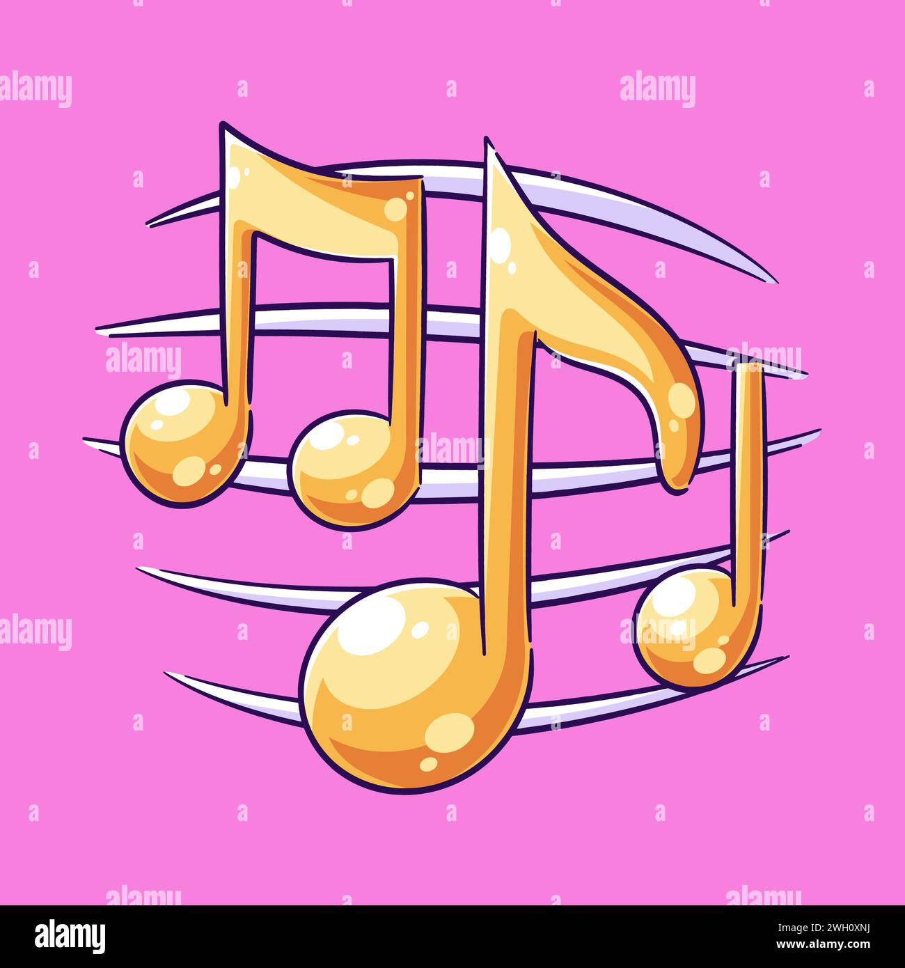 Hand drawn style musical note design Stock Vector Image & Art - Alamy