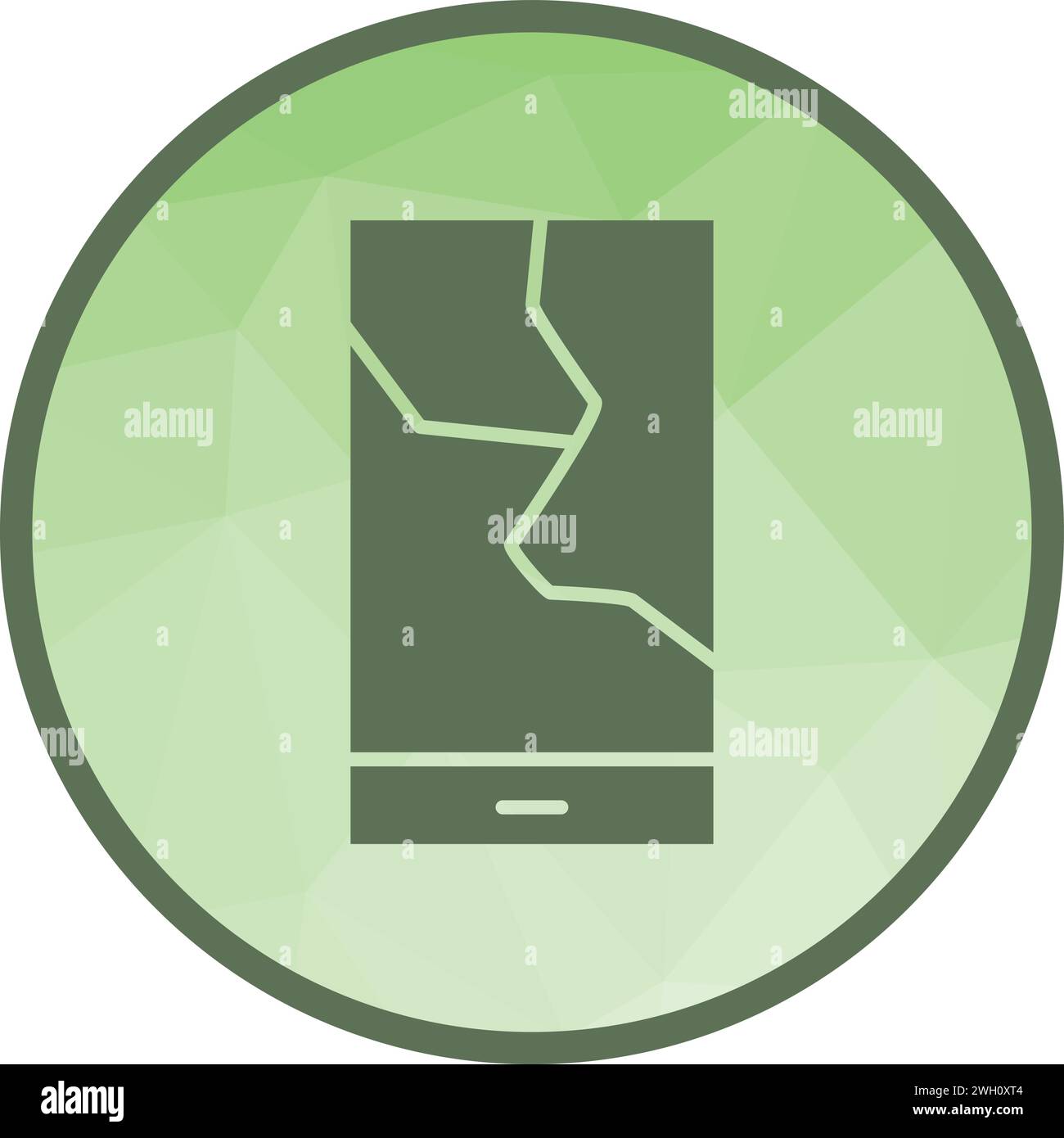 Broken Cell Phone icon vector image Stock Vector Image & Art - Alamy