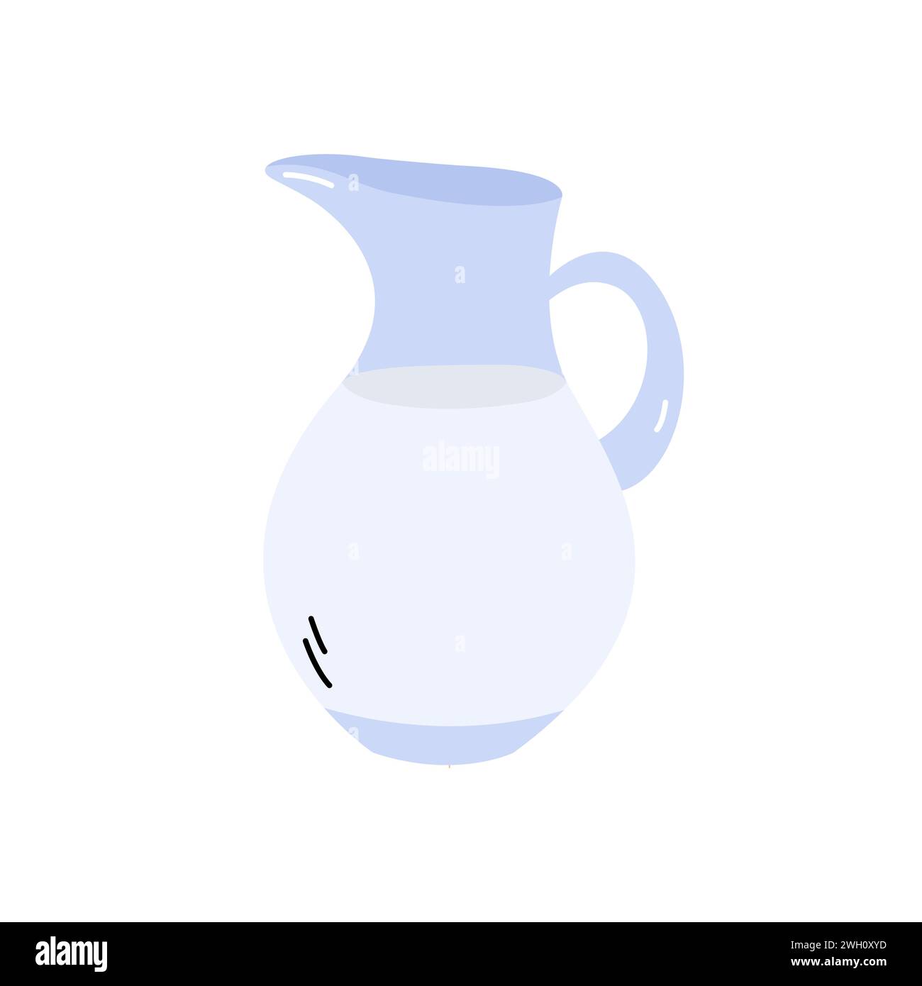 Milk jug doodle vector illustration. Dairy product in product. Simple ...