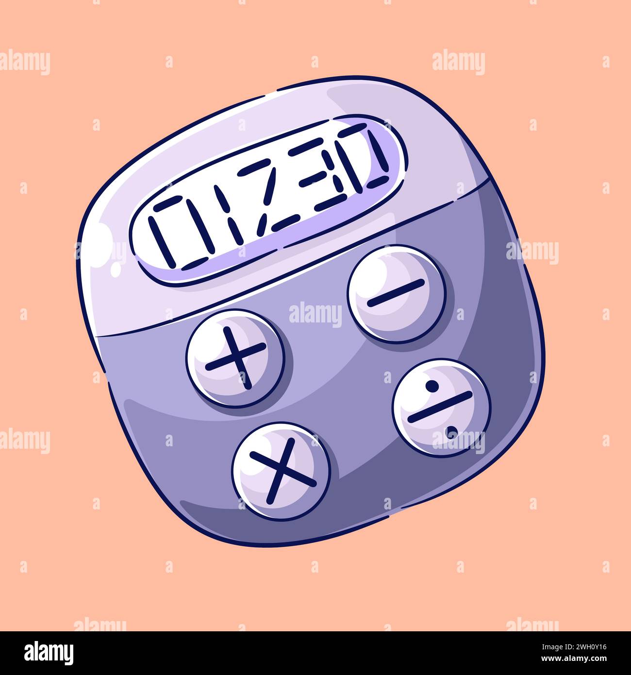 Hand drawn stylized calculator design, vector illustration Stock Vector ...