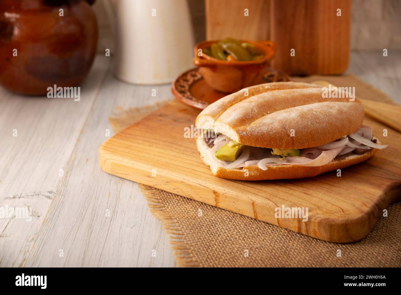 Mexican ham sandwich, in Mexico it is called Torta de Jamon, it is the ...