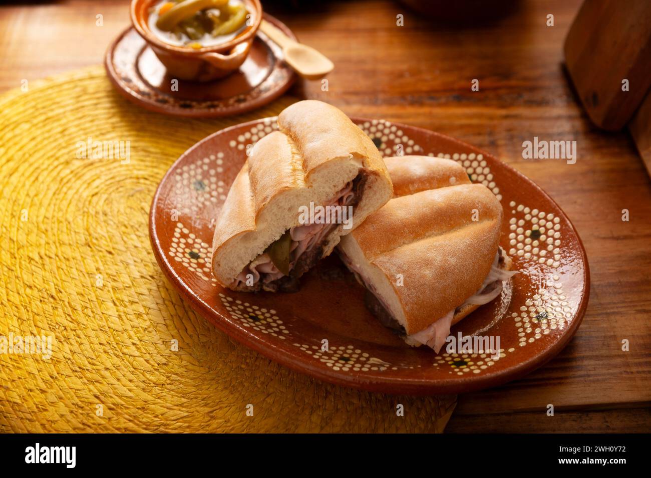 Mexican ham sandwich, in Mexico it is called Torta de Jamon, it is the ...