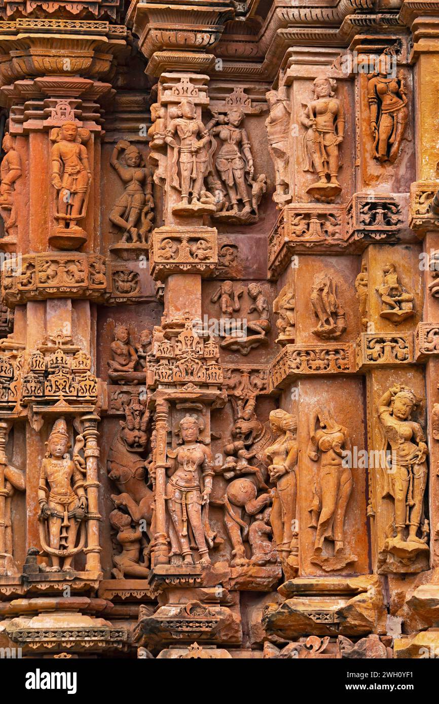 Beautiful Sculpture of Hindu deities on the Sun Temple of Jhalarapatan ...