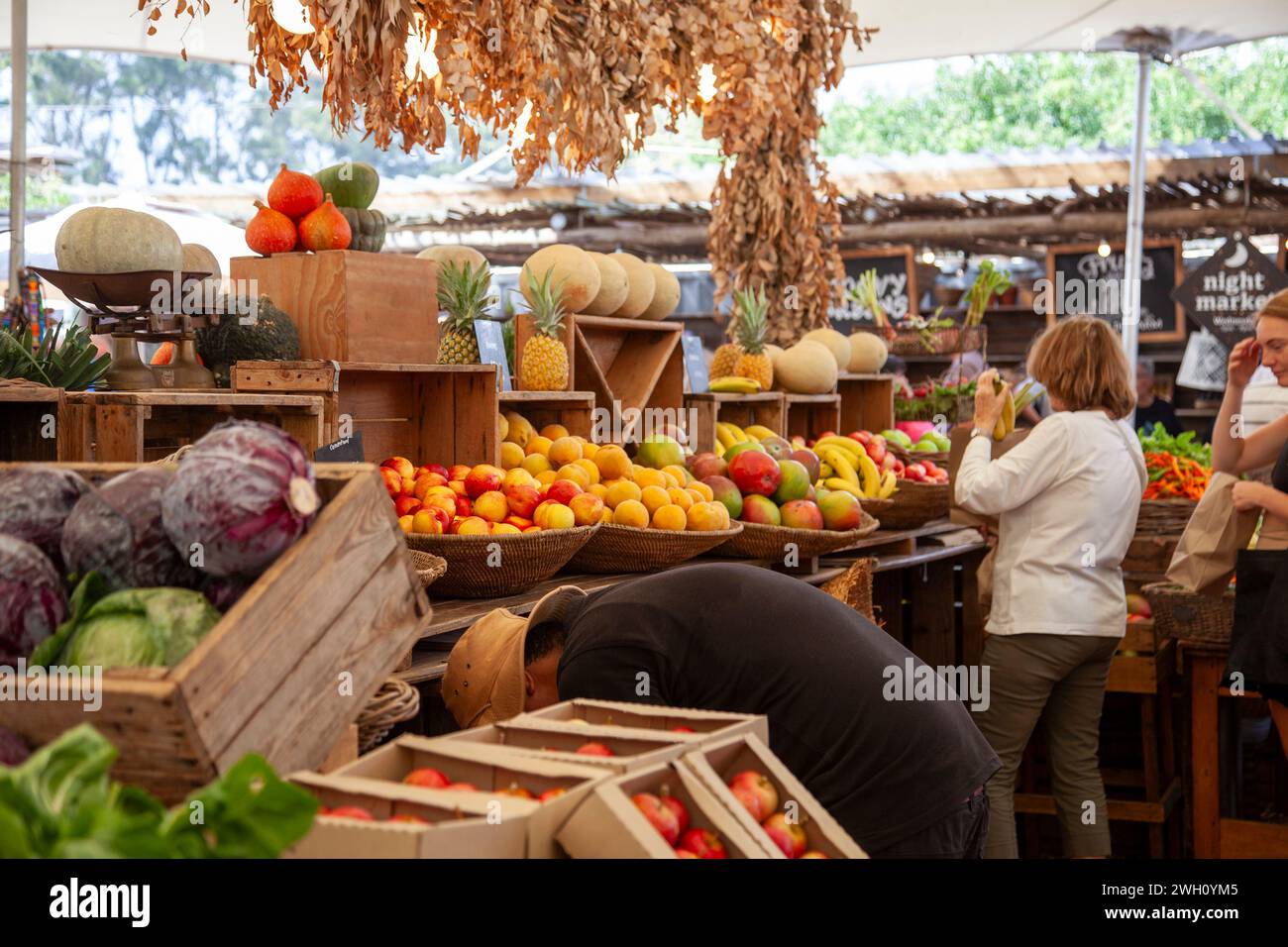 Oranjezicht Farmers Market at Waterfront, Cape Town, South Africa Stock ...