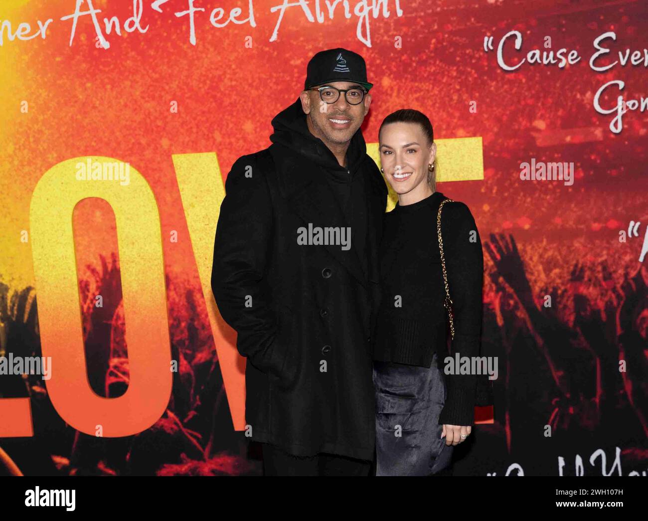 Los Angeles, USA. 06th Feb, 2024. Harvey Mason Jr. and Brit Burton ...