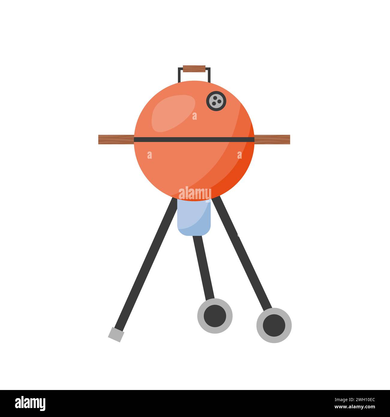 Portable round barbecue grill Stock Vector Image & Art - Alamy