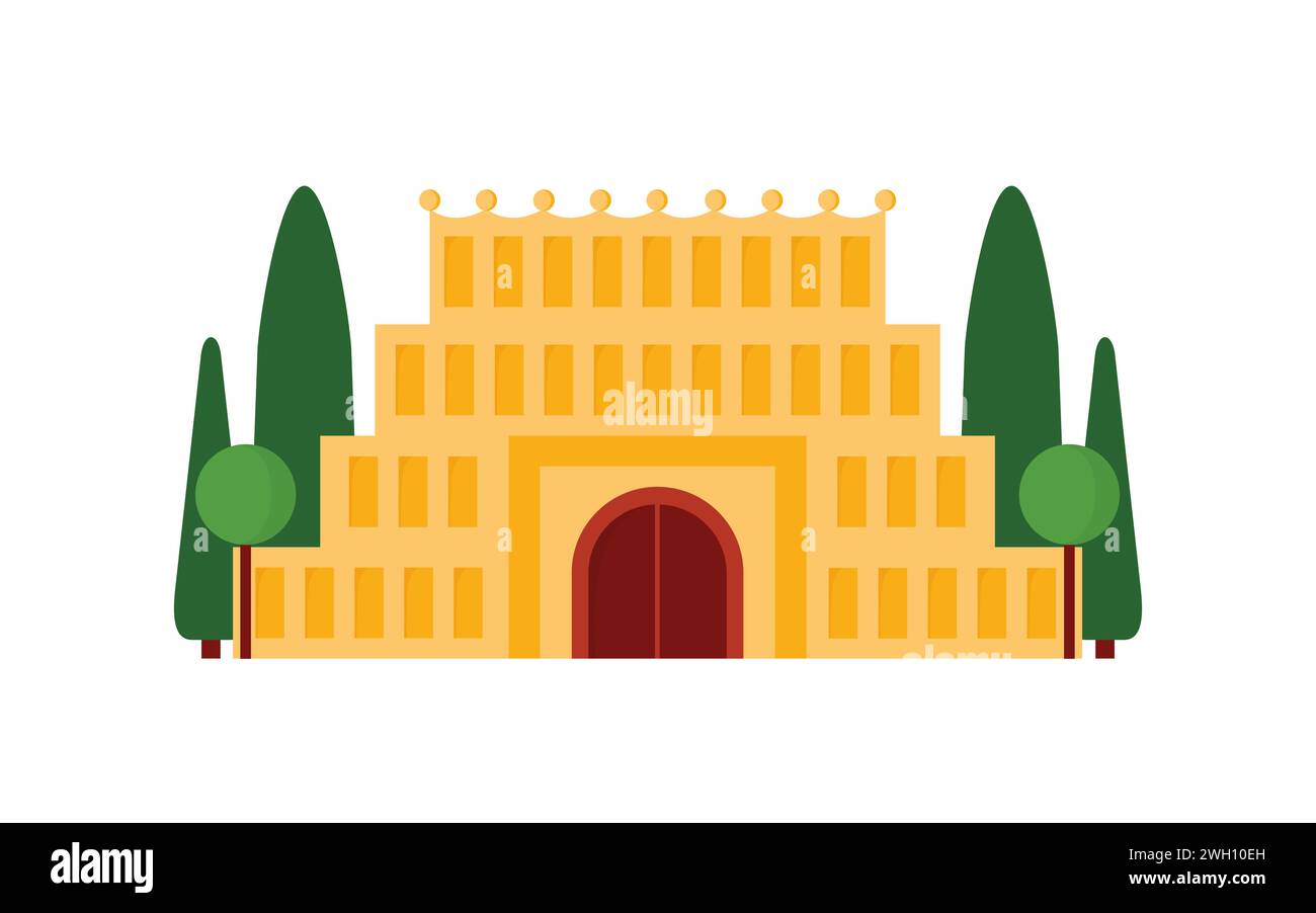 Vector Hindu temple flat Stock Vector Image & Art - Alamy