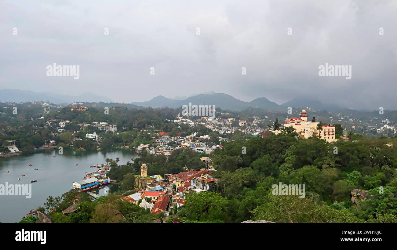 View of Abu From Toad Rock, Mount Abu, Rajasthan, India Stock Photo - Alamy
