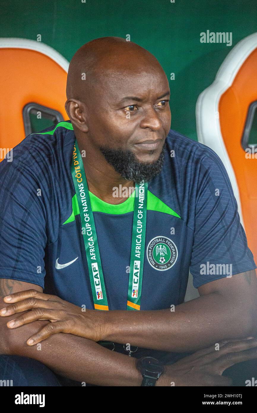 Nigeria Assistance Coach, Finidi Geoge during the game between Nigeria ...