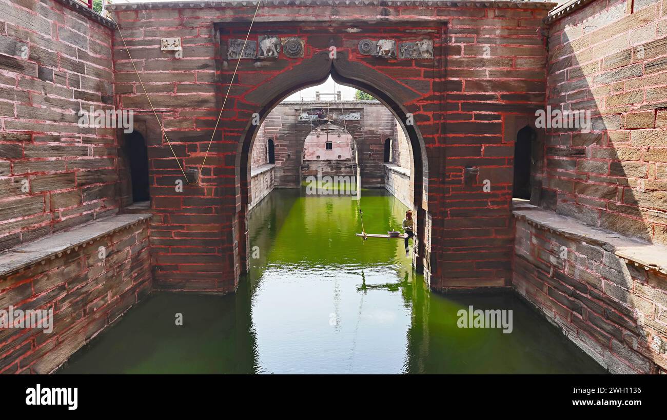 View of ancient Bhopat Bawadi, Todaraisingh, Rajasthan, India Stock ...