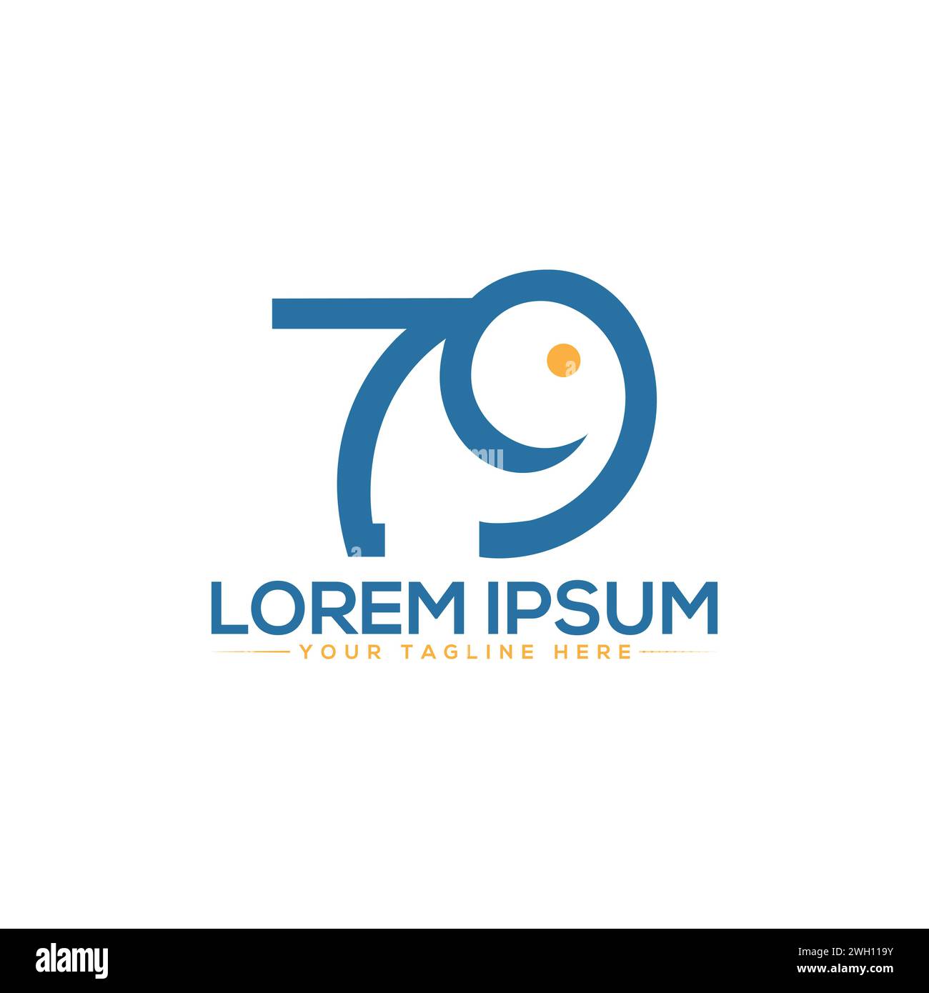 79 Number Logo Design. Creative Logo Design Stock Vector Image & Art - Alamy