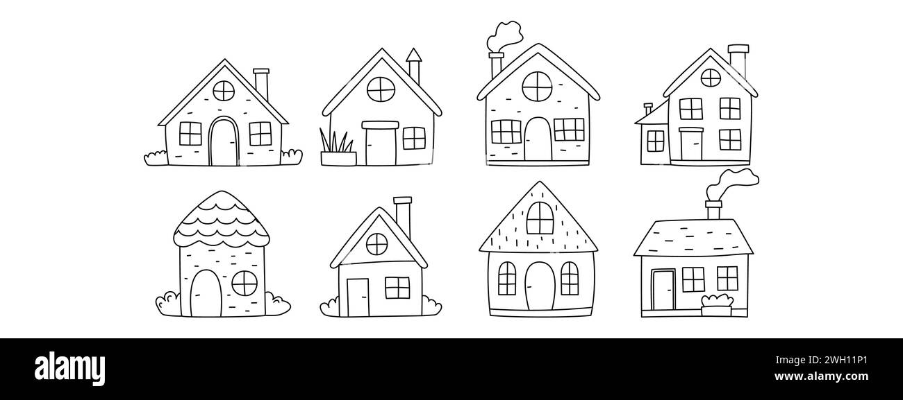 Hand drawn doodle house on white background Stock Vector Image & Art ...