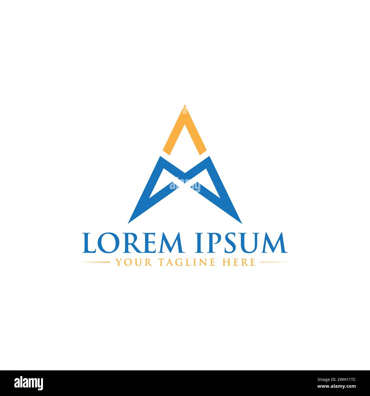 AM Letter Logo Design. Creative and Modern Logo Design Stock Vector ...
