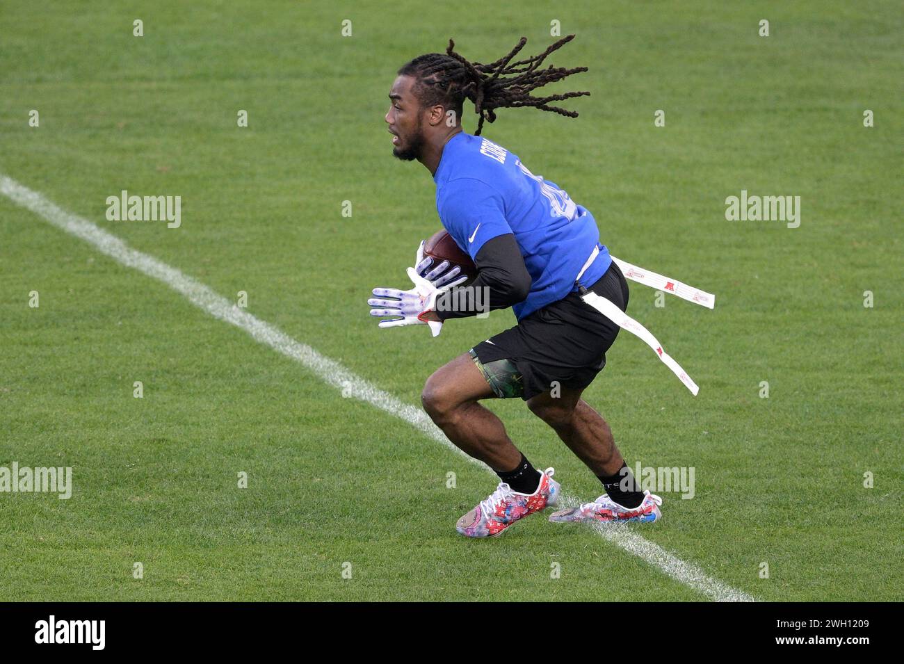 AFC running back James Cook (4), of the Buffalo Bills, rushes for ...