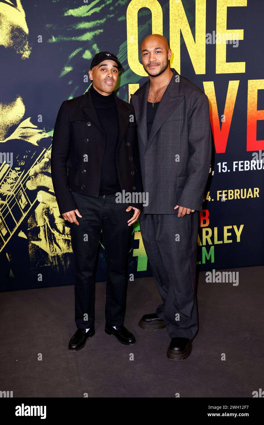 Patrice Bart-Williams und Malick Bauer bei der Premiere des Kinofilms Bob Marley: One Love im ...
