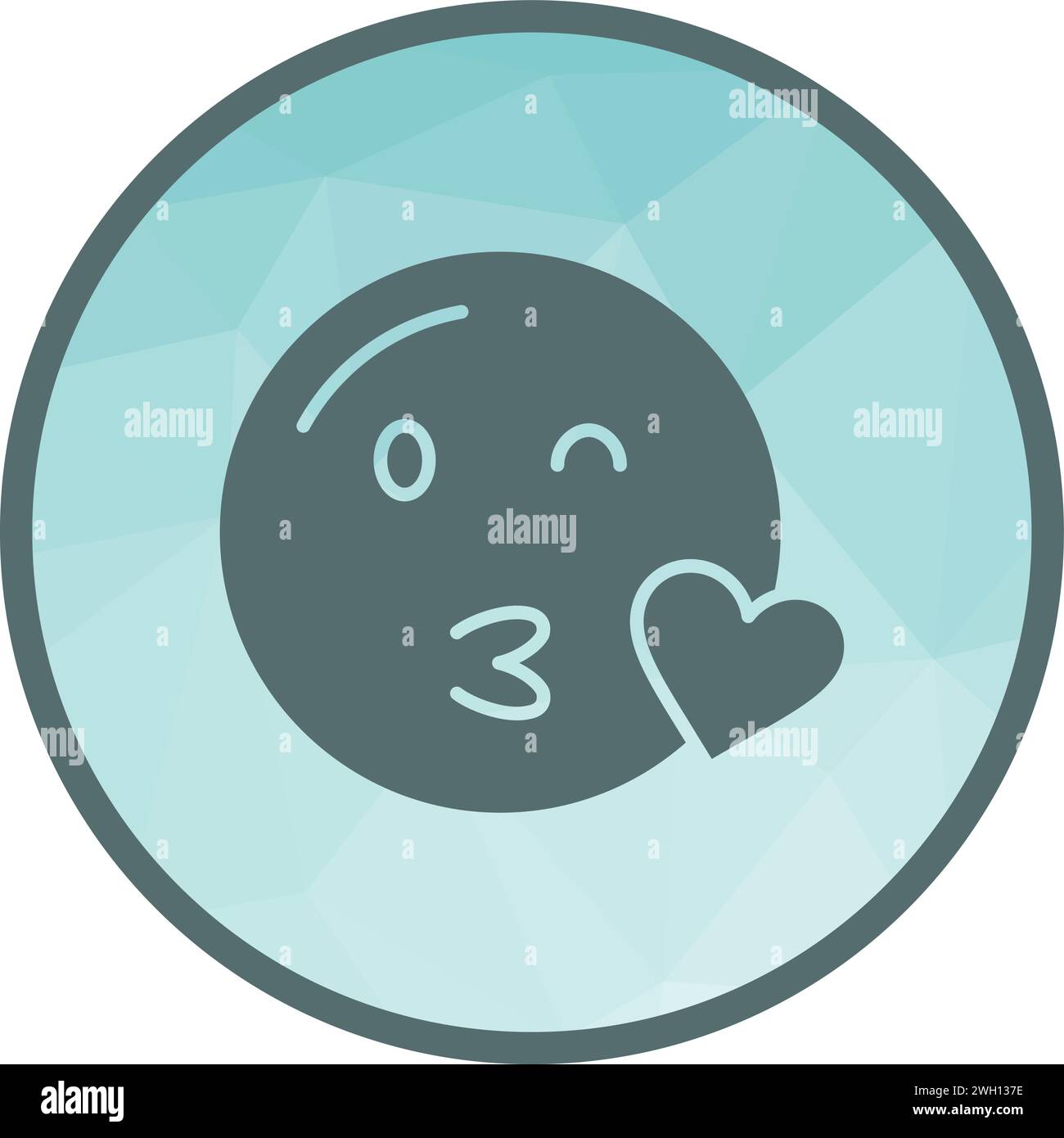 Face Blowing a Kiss icon vector image Stock Vector Image & Art - Alamy