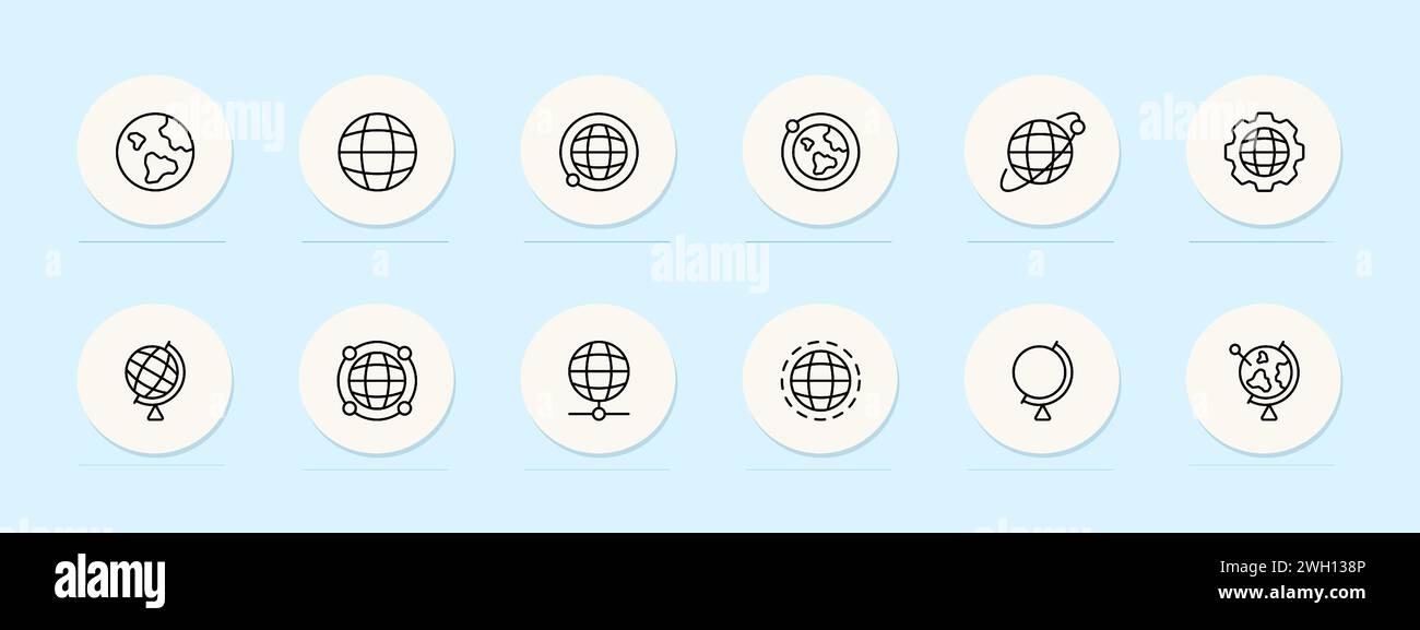 Planets line icon. Celestial, cosmic, vast, colorful, mysterious ...