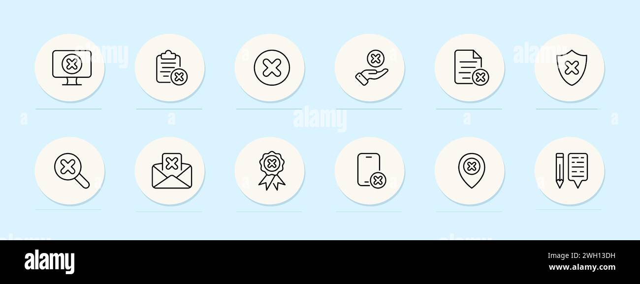 Cancel cross line icon. Versatile, clear, bold, graphic, symbol, cancel ...