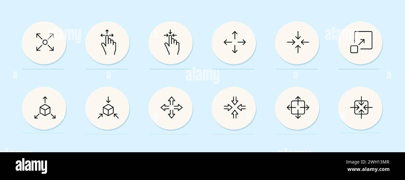 Increase and decrease line icon. Bold, striking, conceptual, direction ...