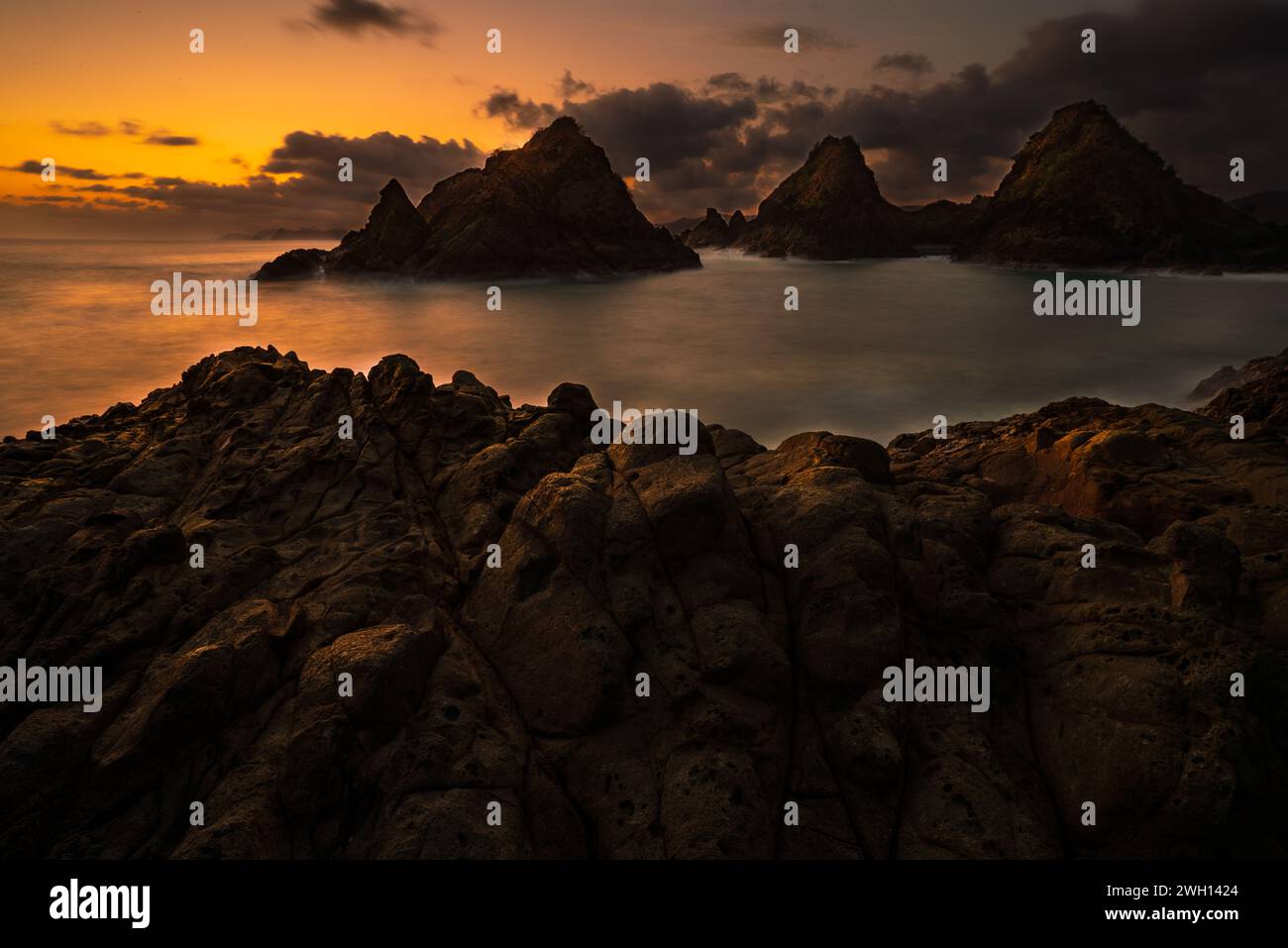 The scenic landscape and seascape of Lombok Island, Indonesia Stock ...