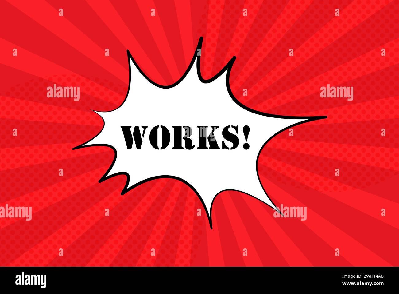 Speech Bubble With Works Text Boom Retro Comic Style Pop Art Style