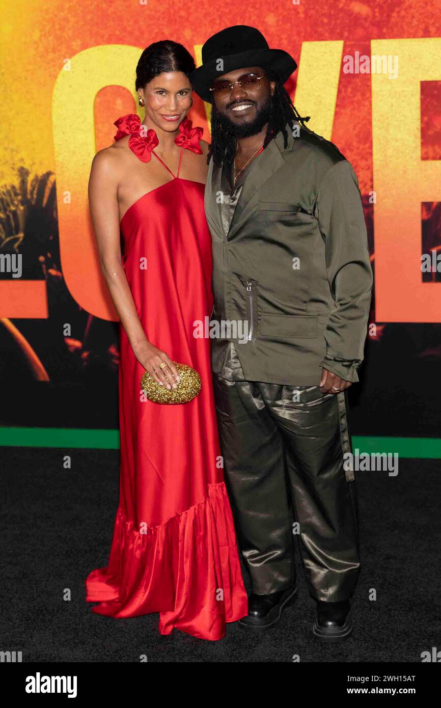 Los Angeles, USA. 06th Feb, 2024. Aston Barrett Jr. and guest attend ...